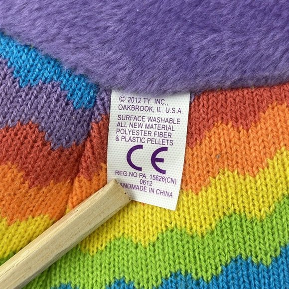 Ty | Toys | Ty Beanie Babies Sock Monkey Rainbow Stripes | Poshmark
